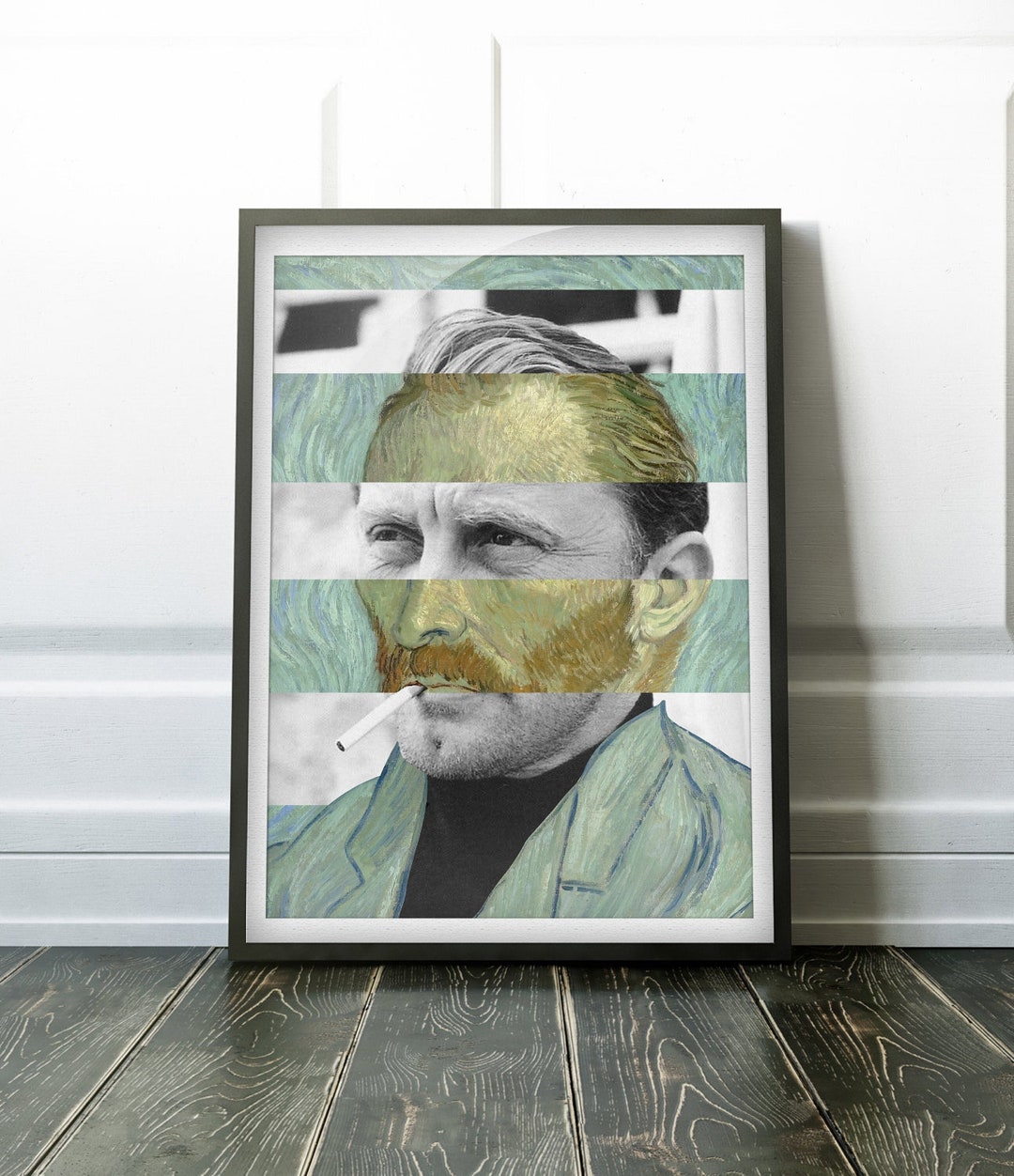 Van Gogh & Kirk Douglas Art Mashup: Portrait Poster or Canvas - Etsy
