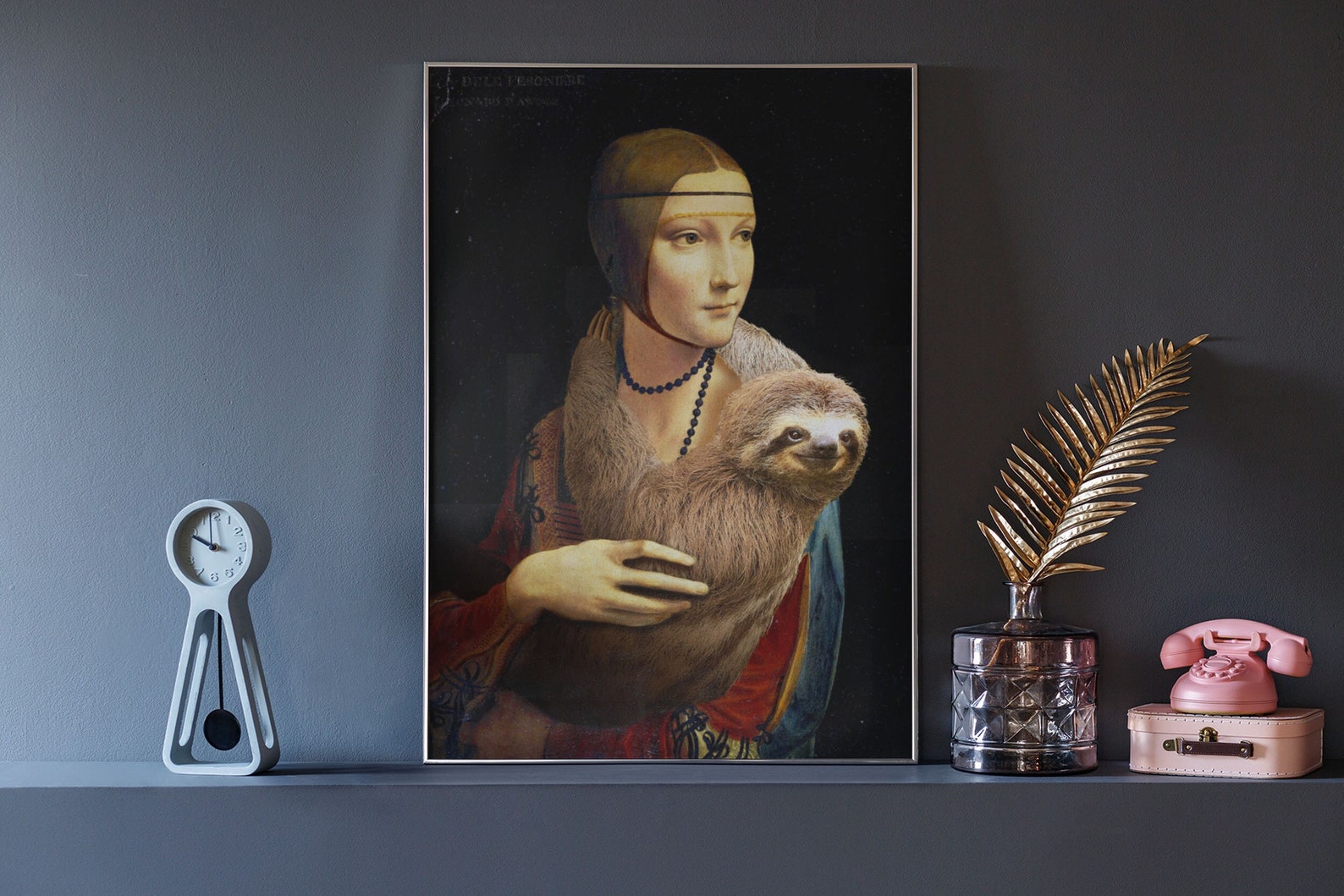 Lady With a Sloth Original Artwork Available in Poster and - Etsy