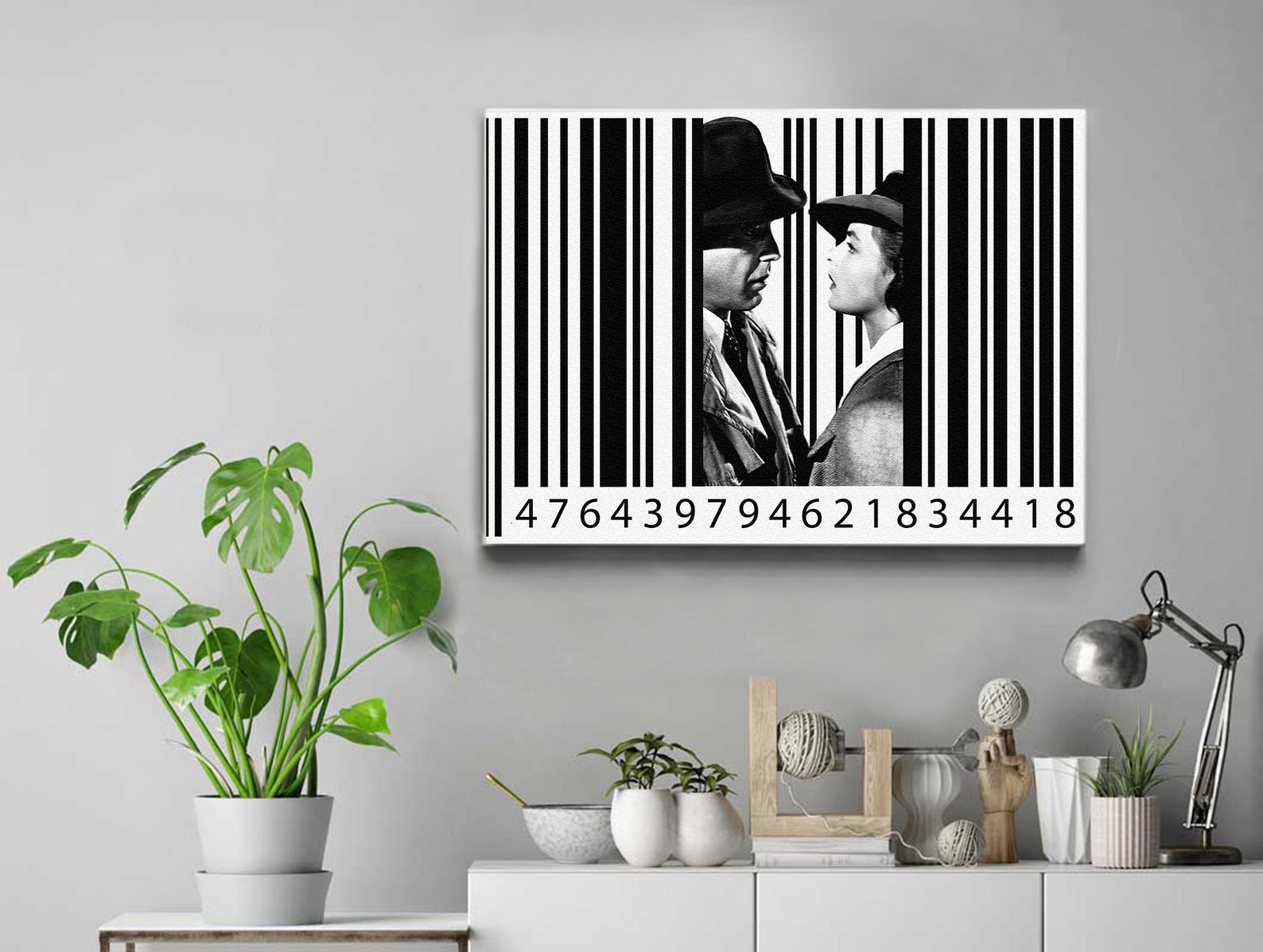 Casablanca in a Barcode Collage Canvas Print Art Gift Wall - Etsy