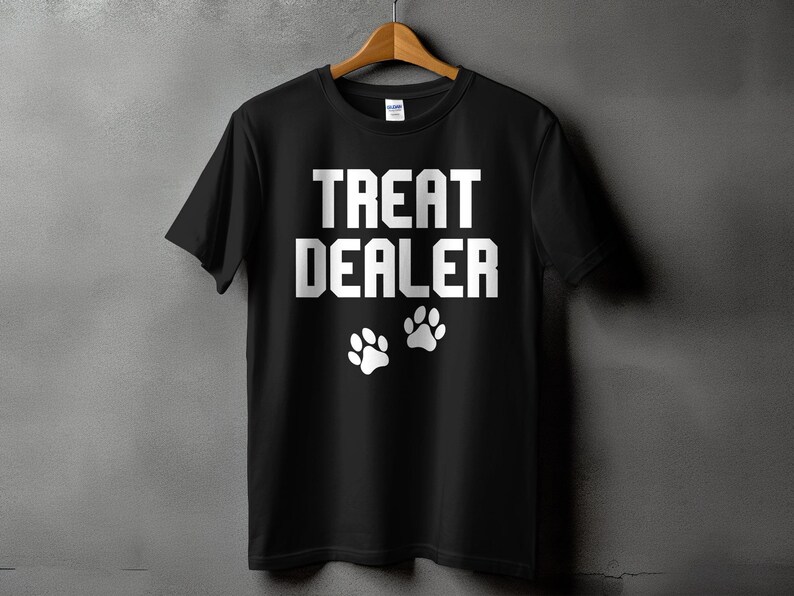 Treat Dealer T-shirt: Funny Dog Lover Gift With Paw Prints - Etsy