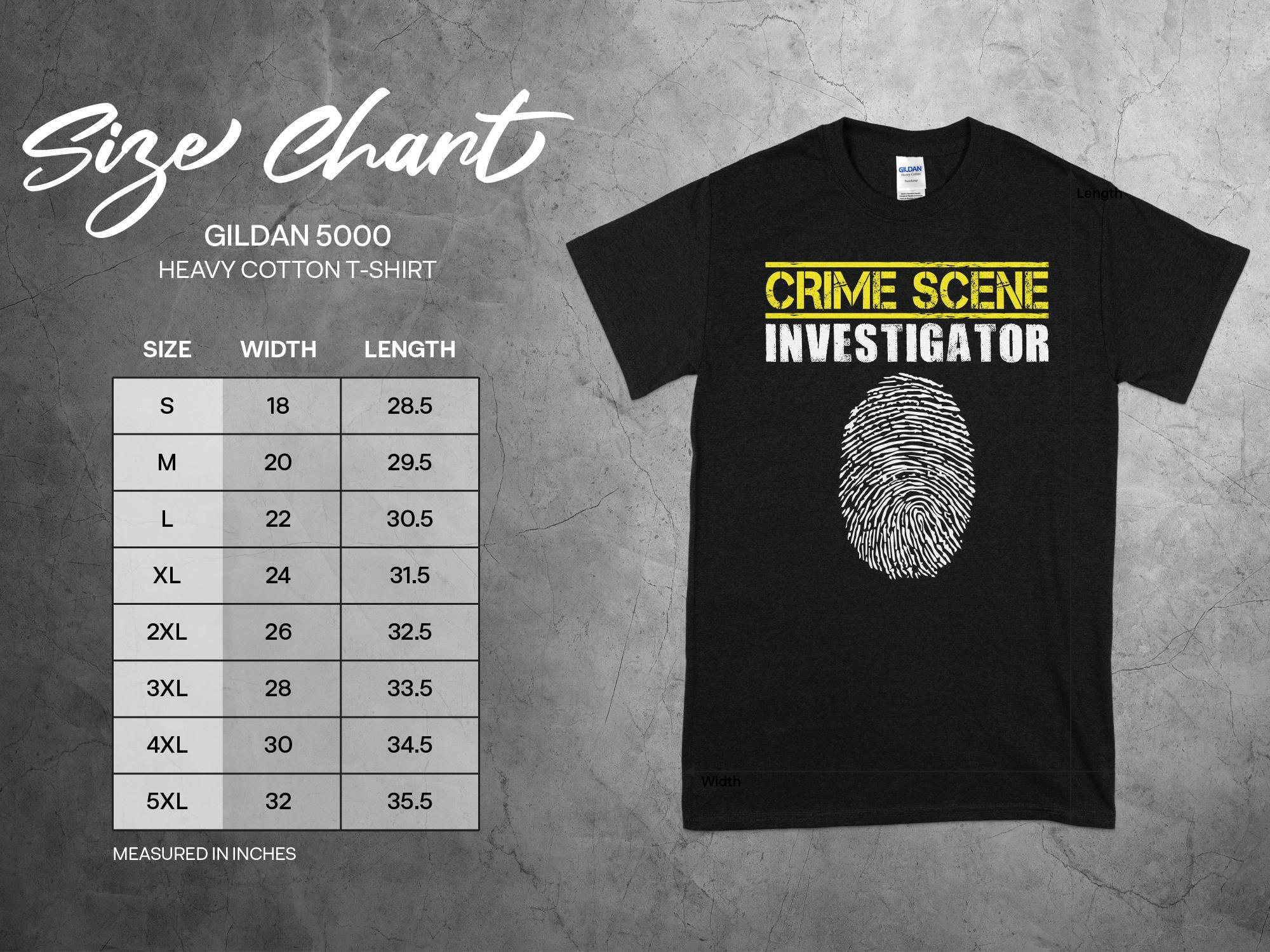 Crime Scene Investigator T-shirt, CSI Fingerprint Graphic Tee, Yellow ...