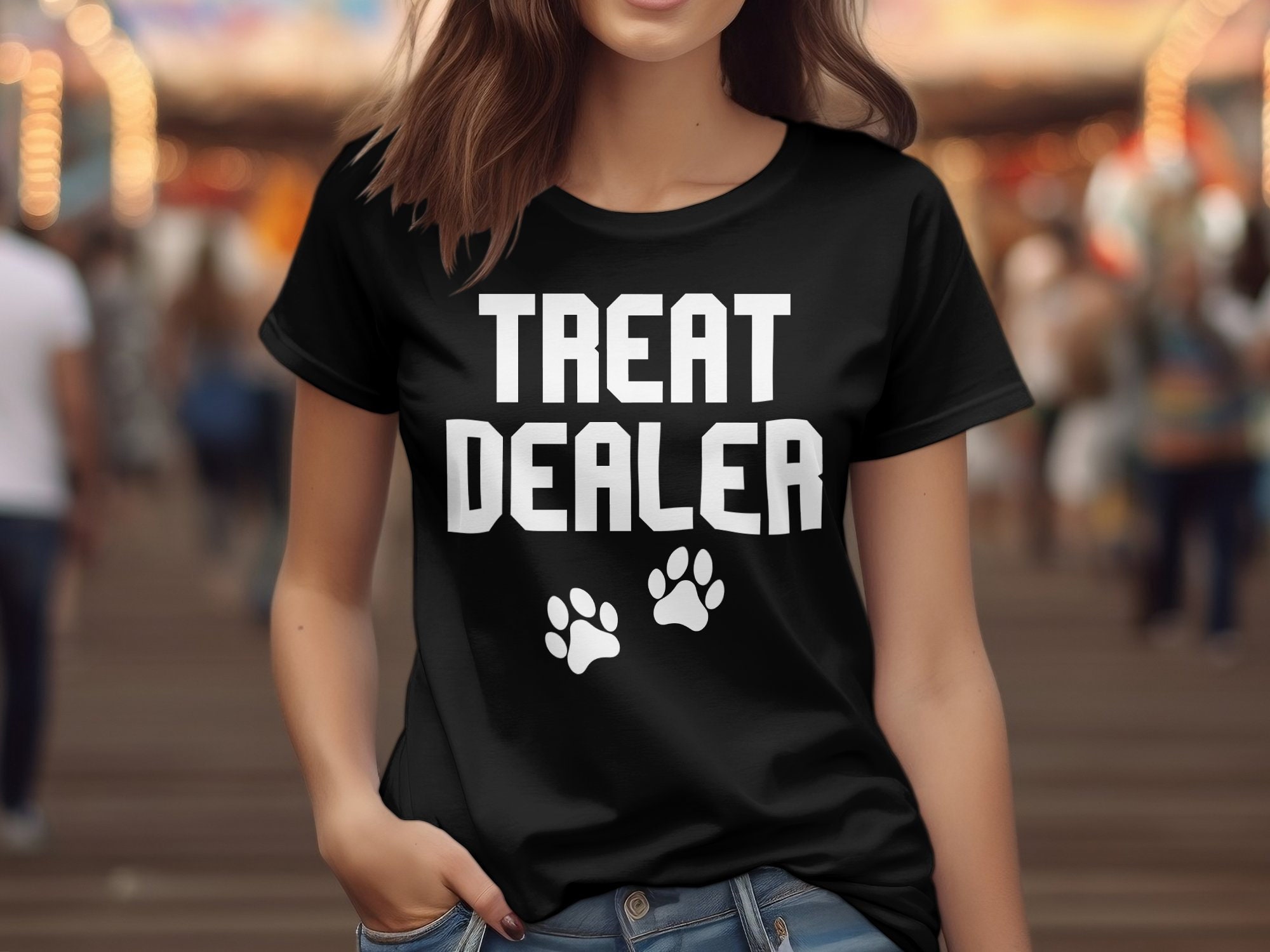 Treat Dealer T-shirt: Funny Dog Lover Gift With Paw Prints - Etsy