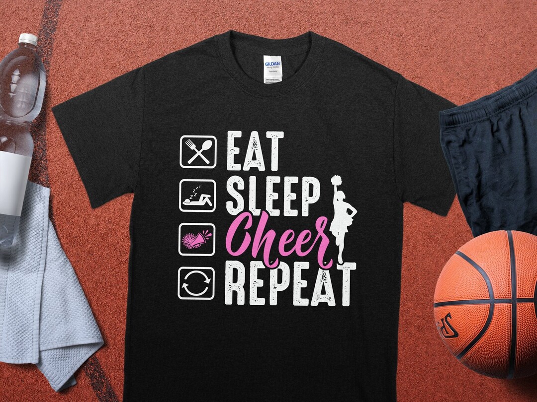 Eat Sleep Cheer Repeat T-shirt, Cheerleading Shirt, Cheer Lover Gift ...