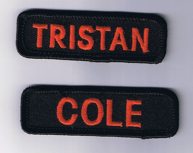 Personalized Sew on Name Tag Patches Embroidered - Etsy Canada