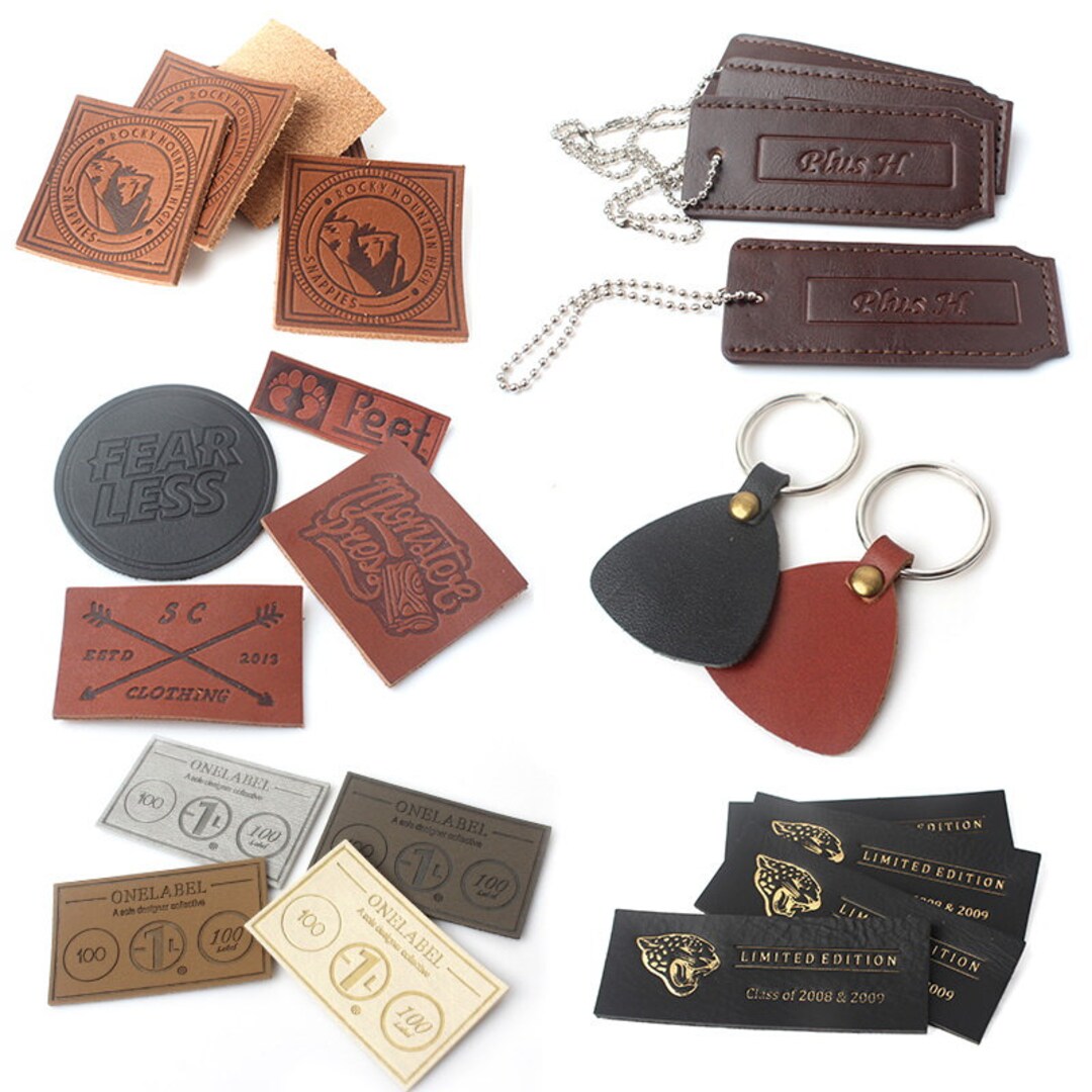 Leather Embossed Custom Patches 100 Quantity - Etsy