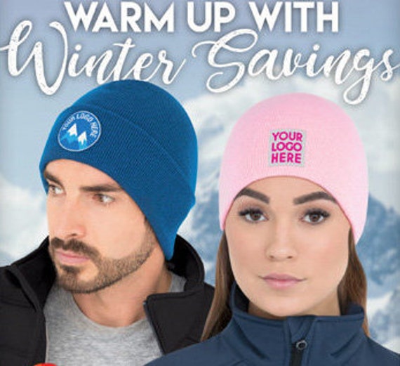 Knit Folded Toque/beenie With Custom Embroidery Logo/name | Etsy