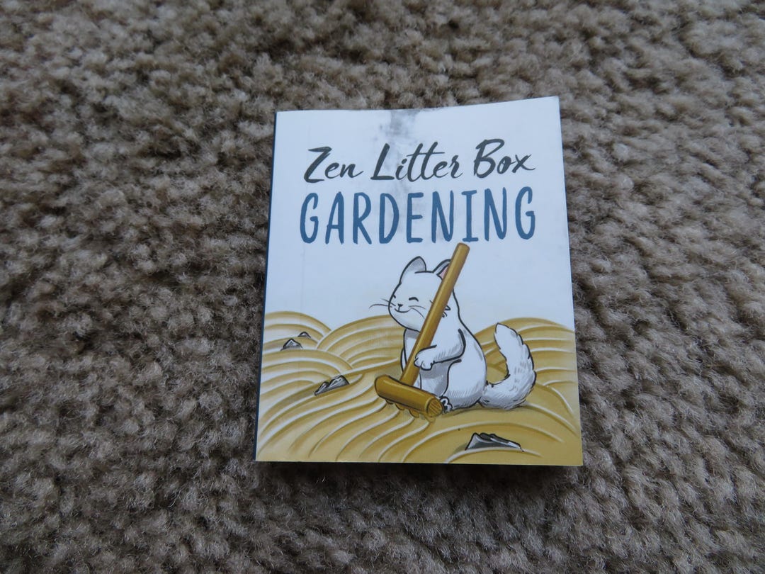Mini Book Zen Litter Box Gardening Cat Drawings Cute - Etsy