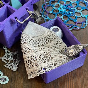 The Tatting Toolbox: the Empress - 3D Printed Shuttle & Needle Caddy ...