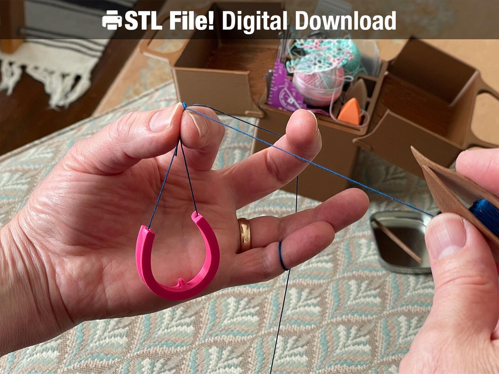Self-closing Mock Ring Holder STL File - 3D Printable Tatting Tool - Etsy