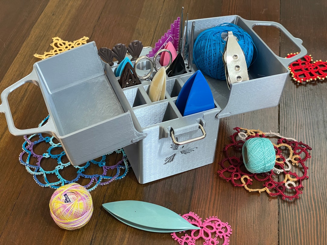 The Tatting Toolbox: Mignonette - 3D Printed Shuttle & Needle Caddy and ...