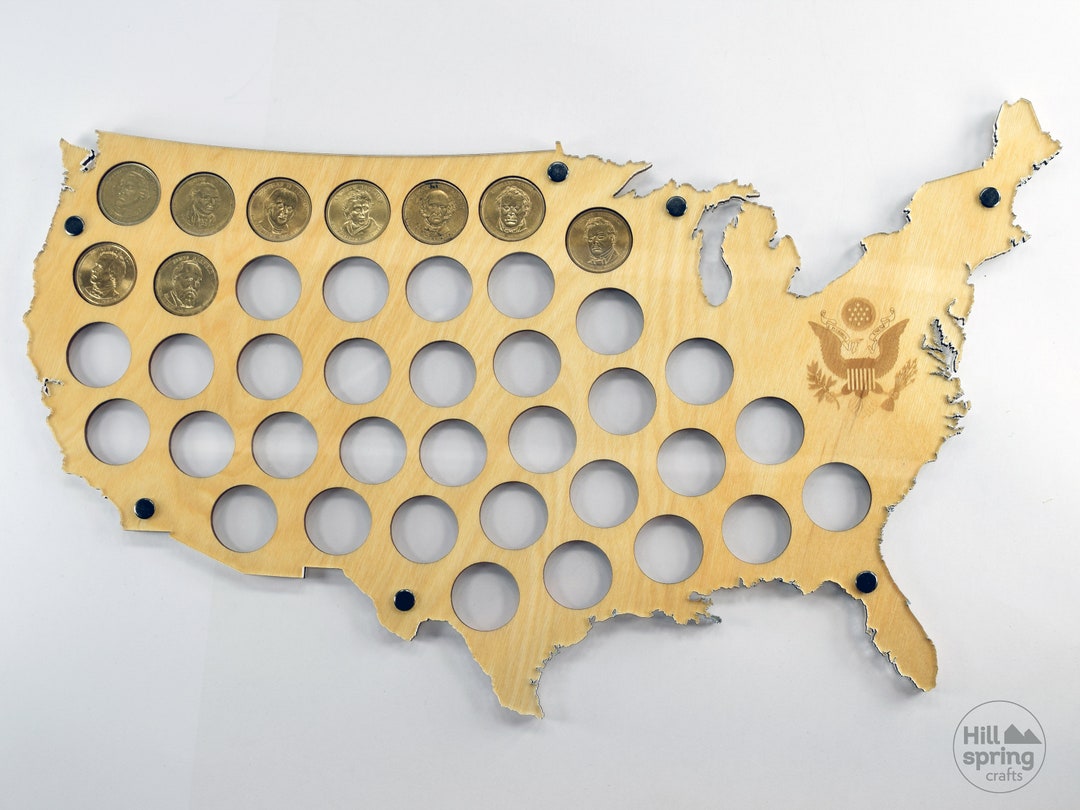 US Presidential Dollar Coin Holder for 40 1 Dollar Coins - Etsy Australia
