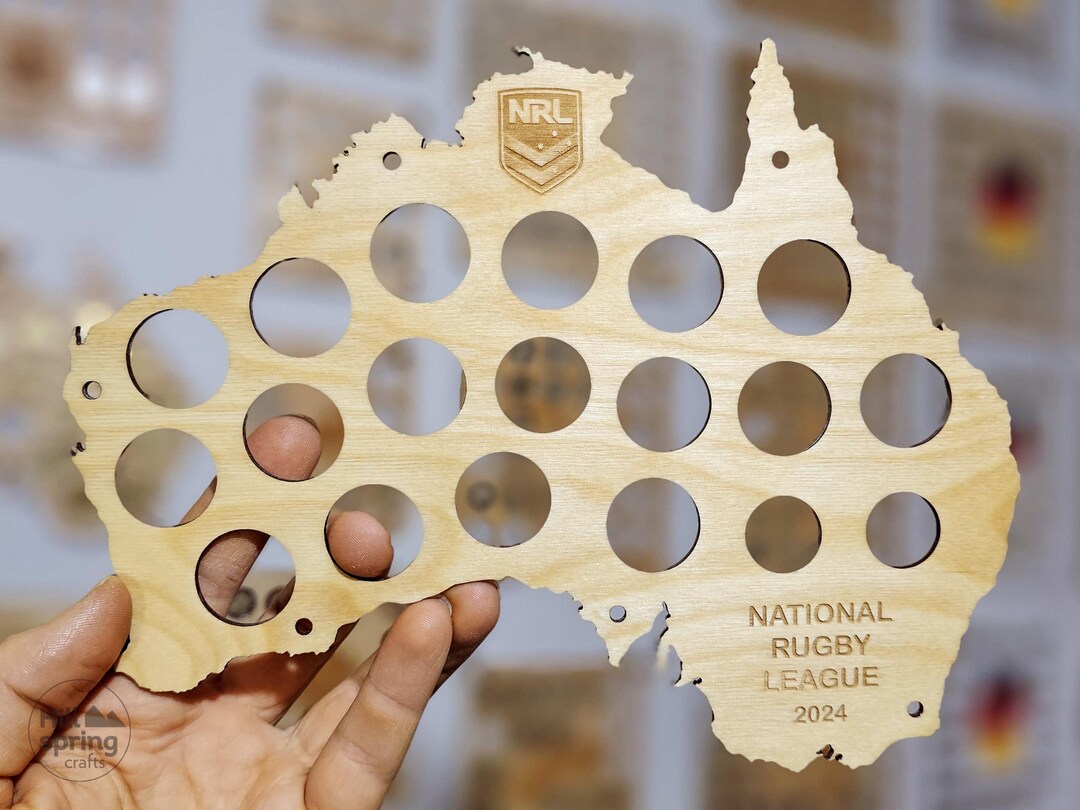 National Rugby League (NRL) 1 and 2 Dollar Coin Holder/ Display/ Frame ...