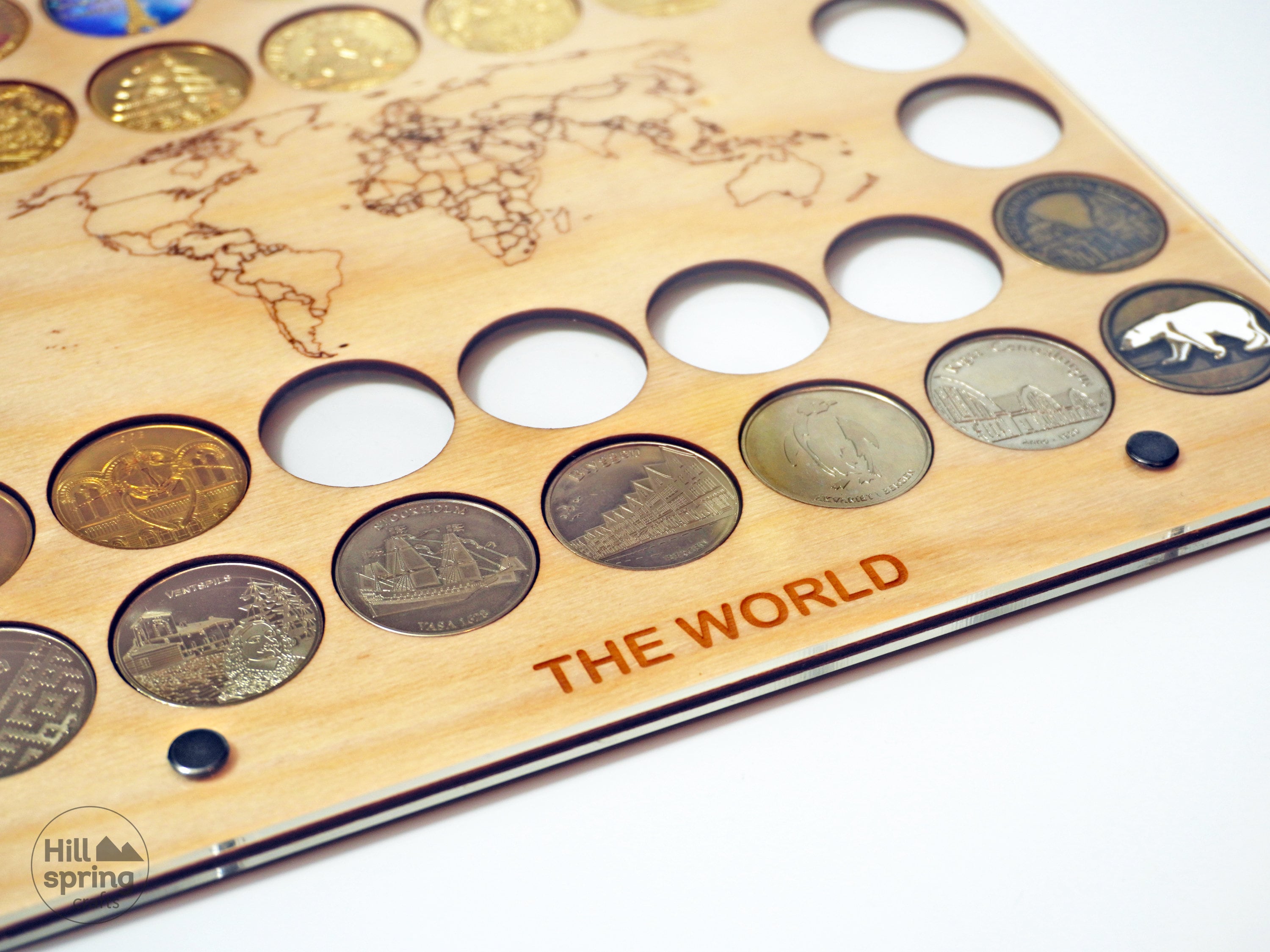 Traveling the World Token / Medal Holder for 32 Tokens - Etsy UK