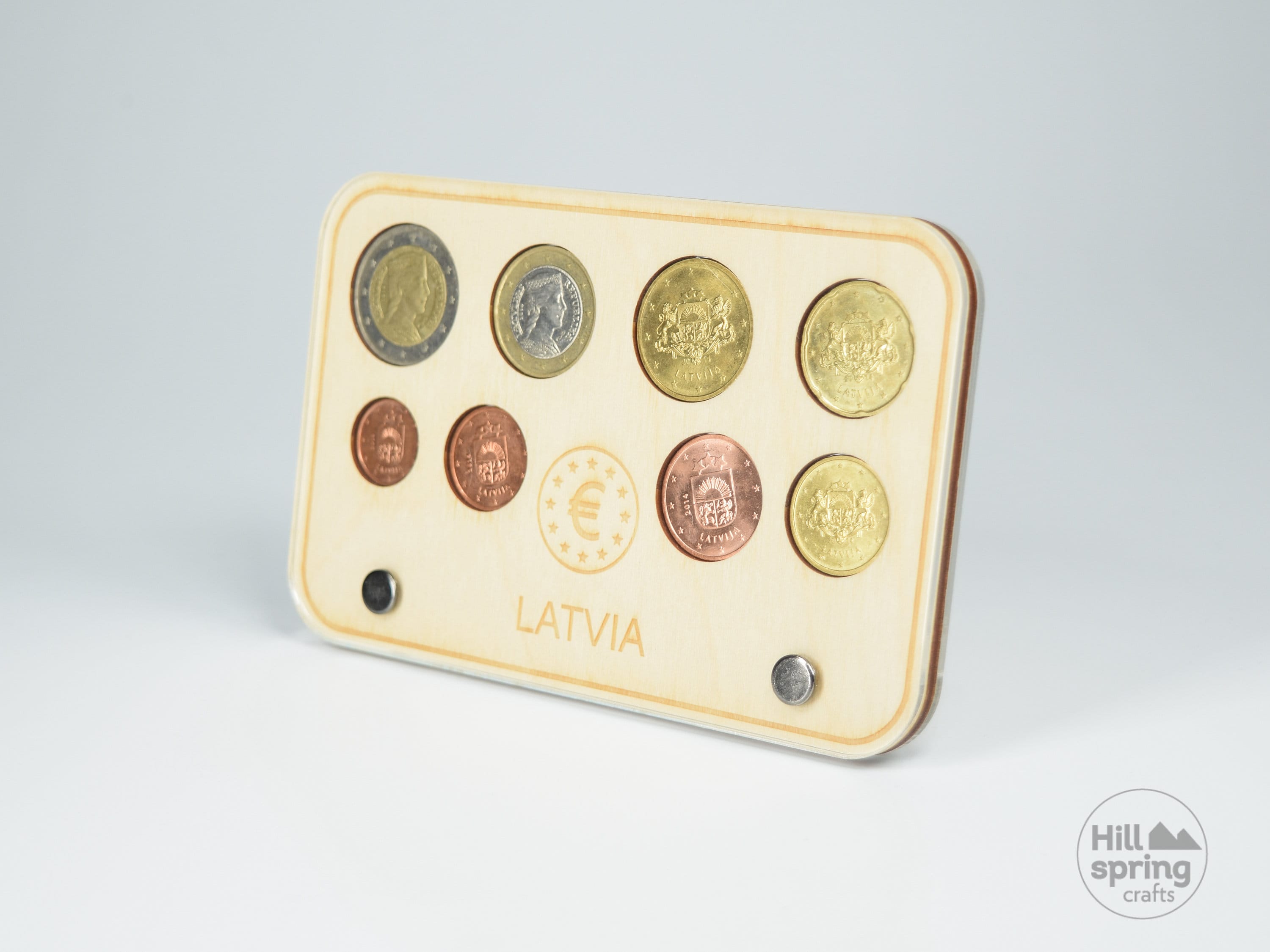 Coin Holder for Euro Coins, Display With Country Name - Etsy