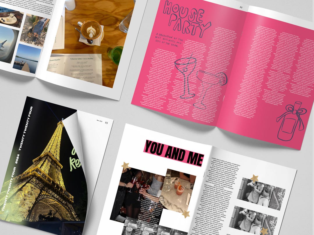 Yearly Recap Magazine Design Template - Etsy