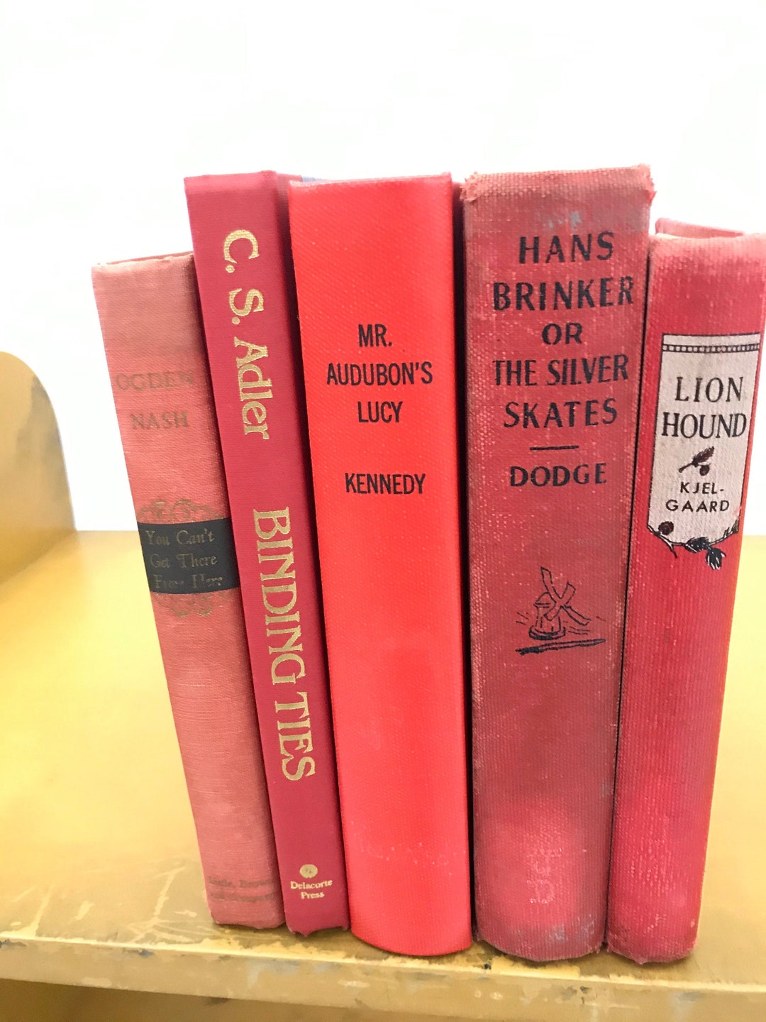 Red Books Vintage Books Farmhouse Decor Books by Color - Etsy