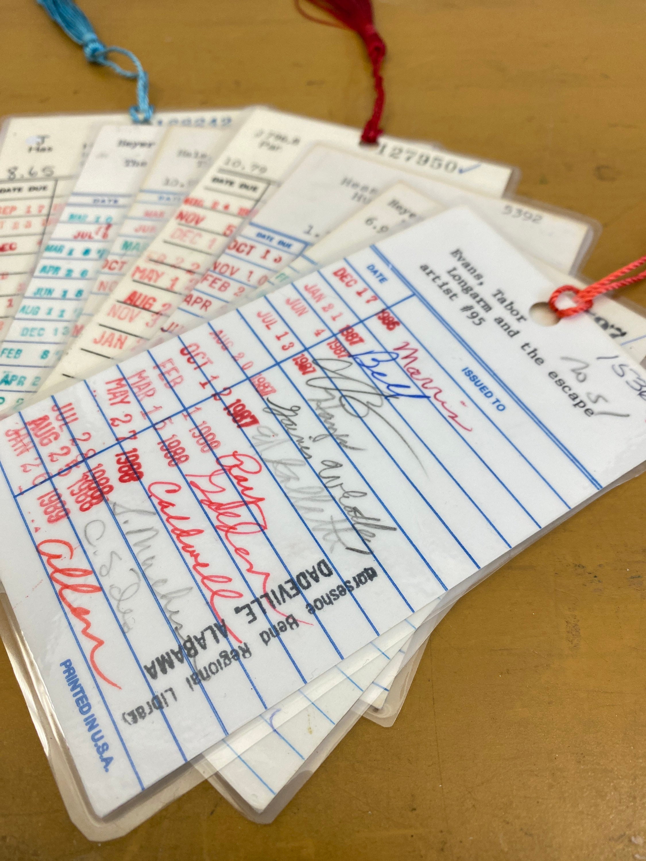 Library Checkout Card Bookmark Library Bookmark Book Lover - Etsy