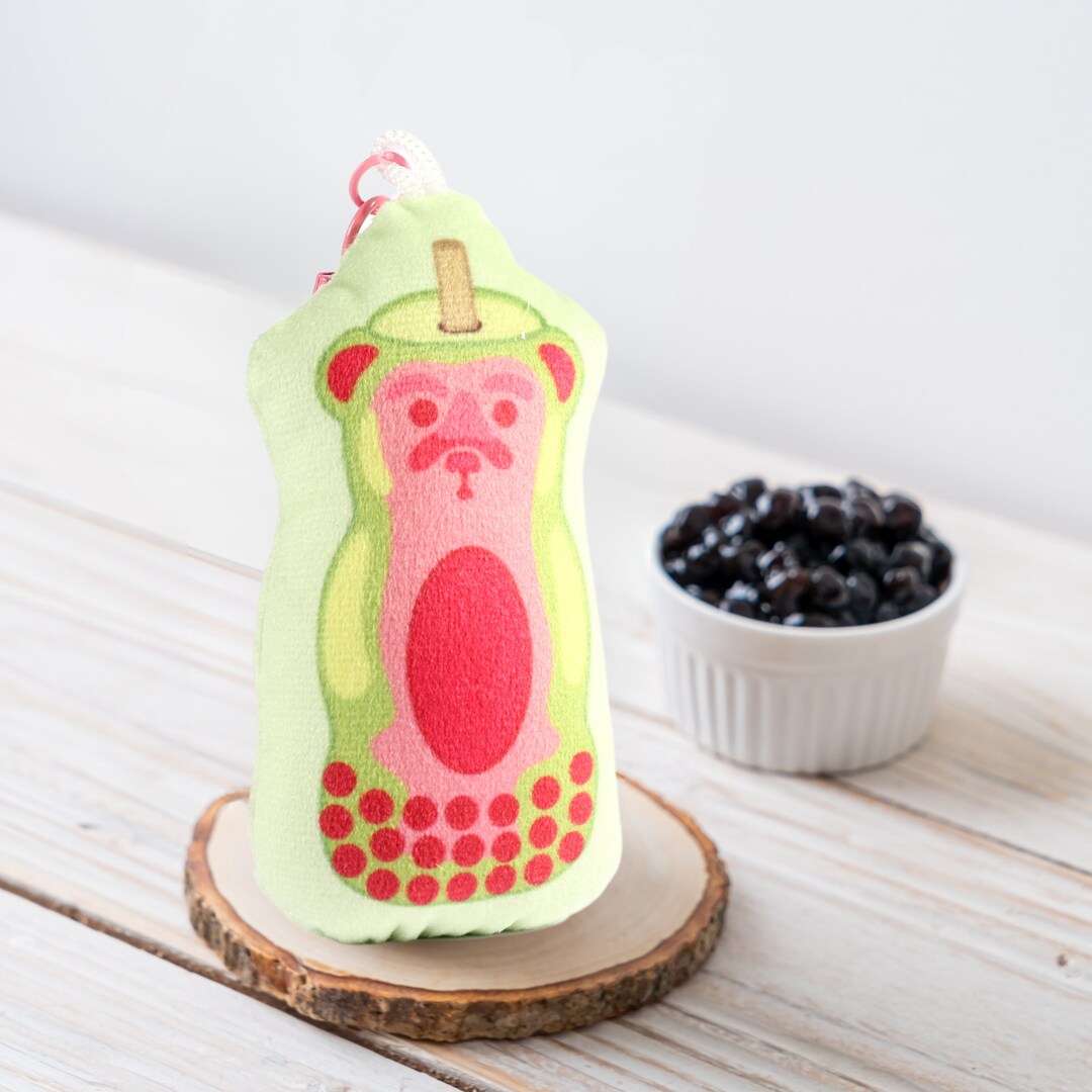 Bobabear Kawaii Plush Bear Keychain, Bubble Tea Lover Gift, Stuffed ...