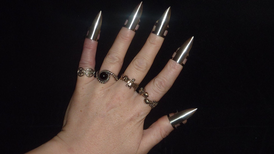 Finger Claws Rings, Talons Stainless Steel, Choose 5 0r 10 . Kitten ...