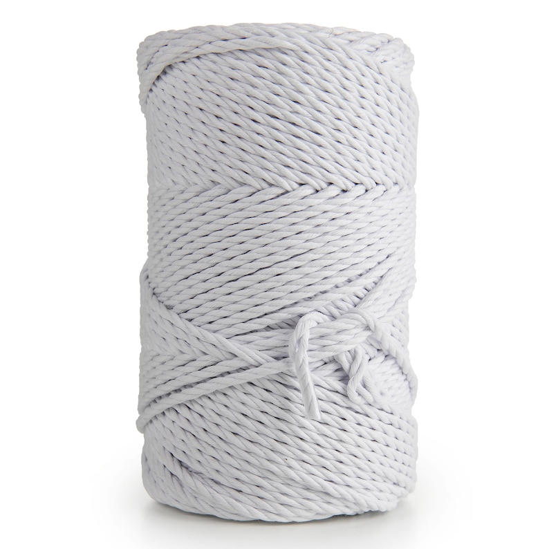 Macrame Cord 3mm PURE WHITE Cotton Rope 135m Cotton String 3 - Etsy