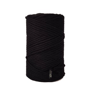Black Cotton Rope 3mm Macrame Rope 280 M/ 918 Feet Cotton Cord for DIY ...
