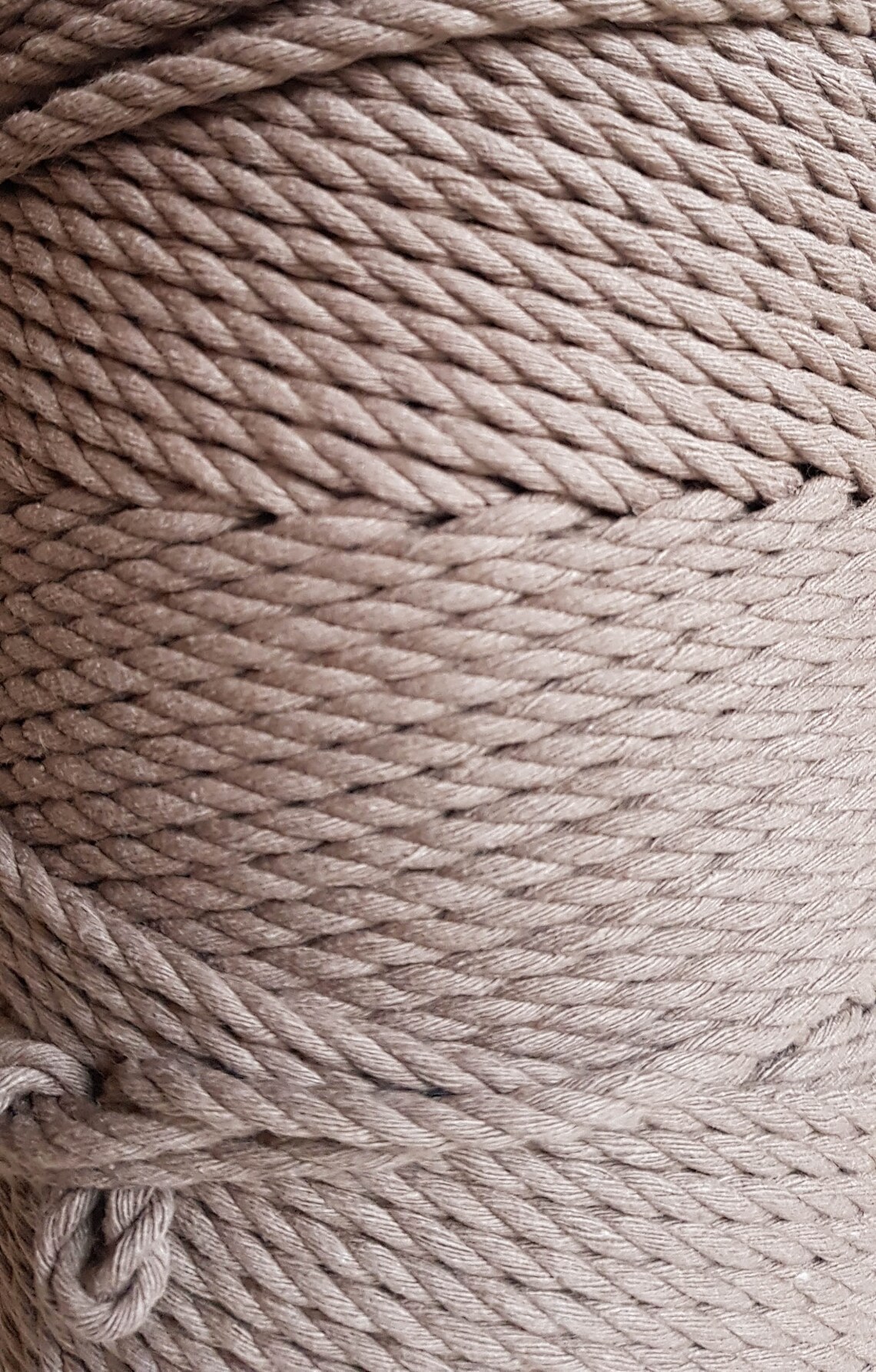 TAUPE Macrame Cord 4mm Taupe Cotton Rope 300 M Macrame Rope | Etsy