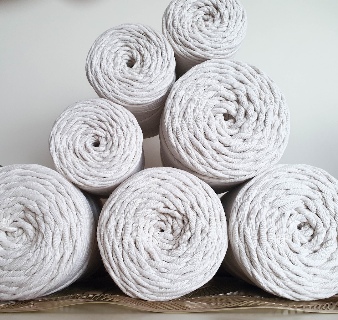 Macrame Cotton Cord 3mm X 1120m, 4mm X 720m, 5mm X 480m Macrame Rope ...