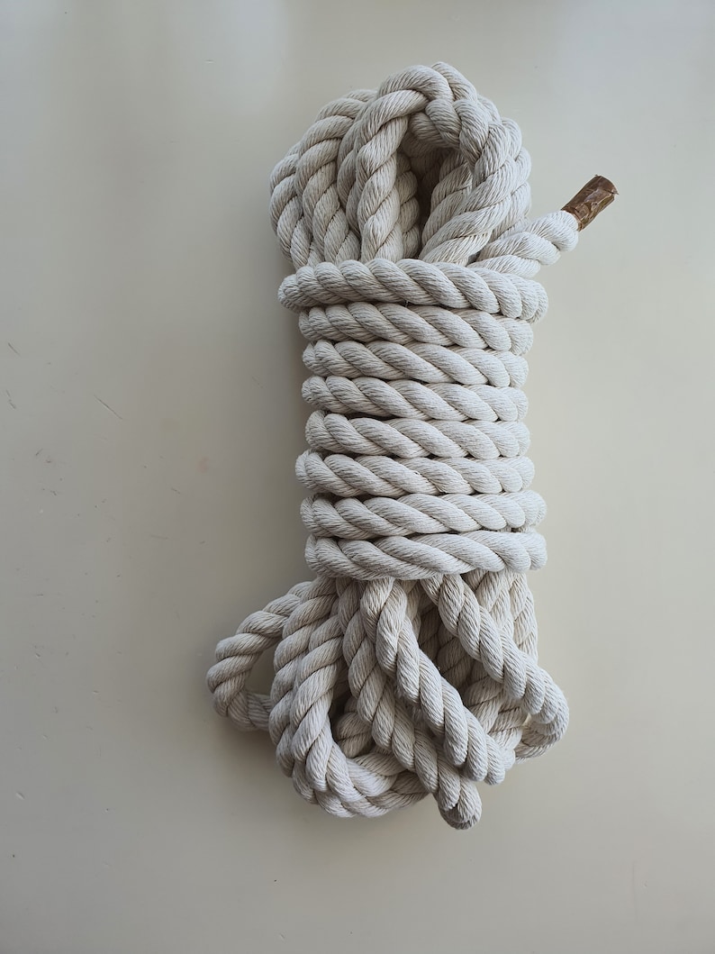 16mm Cotton Rope 10m Natural Cotton Rope 3 Strand Twisted Soft - Etsy