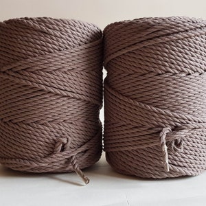 TAUPE Macrame Cord 4mm Taupe Cotton Rope 300 M Macrame Rope 984 Feet ...