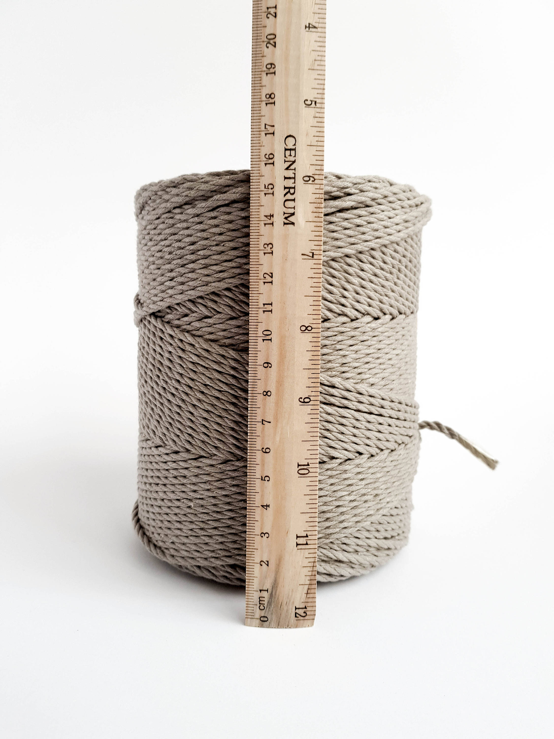 Macrame Cotton Cord 3mm Cotton Rope Light Gray 300 M Cotton | Etsy