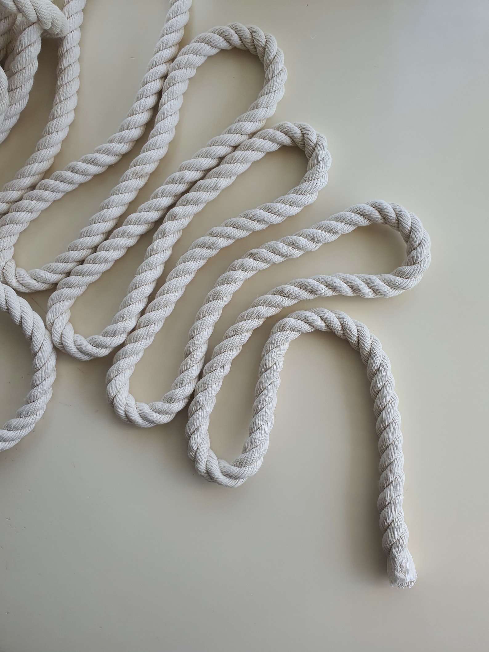 14mm Cotton Rope 10m Natural Cotton Rope 3 Strand Twisted Soft | Etsy