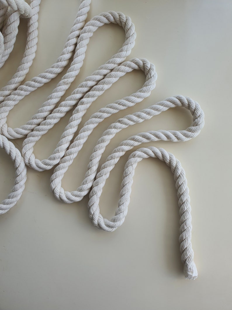14mm Cotton Rope 10m Natural Cotton Rope 3 Strand Twisted Soft | Etsy