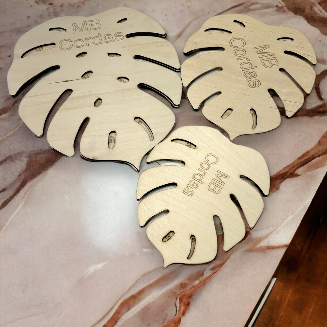 Monstera Leaf Cutting Template Set of 3: 11.5 in (29.5 Cm), 9.24 in (23 ...