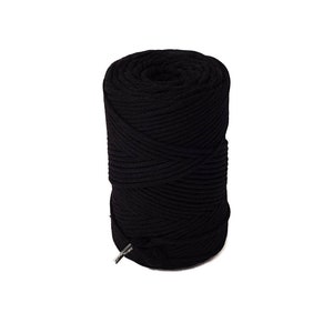 Black Cotton Rope 3mm Macrame Rope 280 M/ 918 Feet Cotton Cord for DIY ...