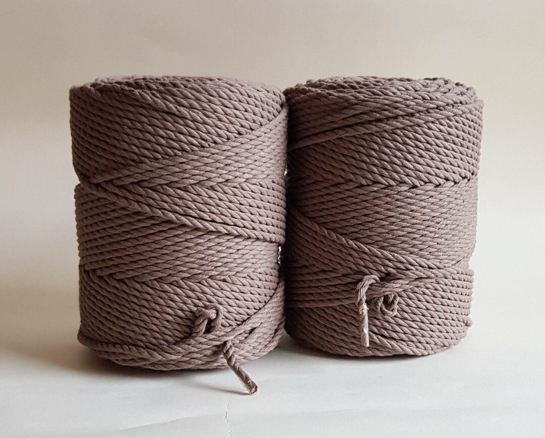 TAUPE Macrame Cord 4mm Taupe Cotton Rope 300 M Macrame Rope 984 Feet ...