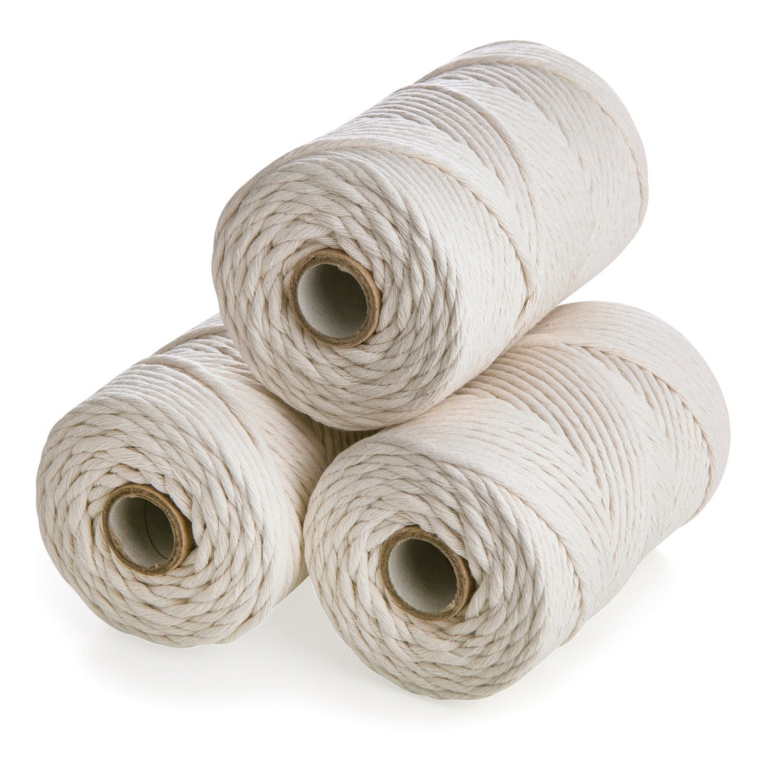 Bulk Macrame Cotton Cord 4mm X 900m or 984 Yd. 4x300m/328yd. Single ...