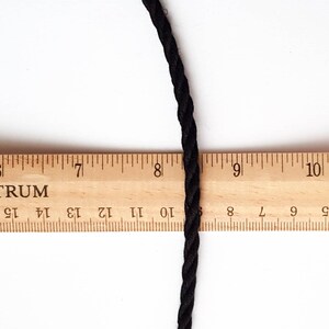 Black Macrame Rope 4mm Macrame Cotton Cord About 340 M Length, Dyed ...