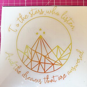 To the Stars That Listen Velaris Quote Decal - Etsy