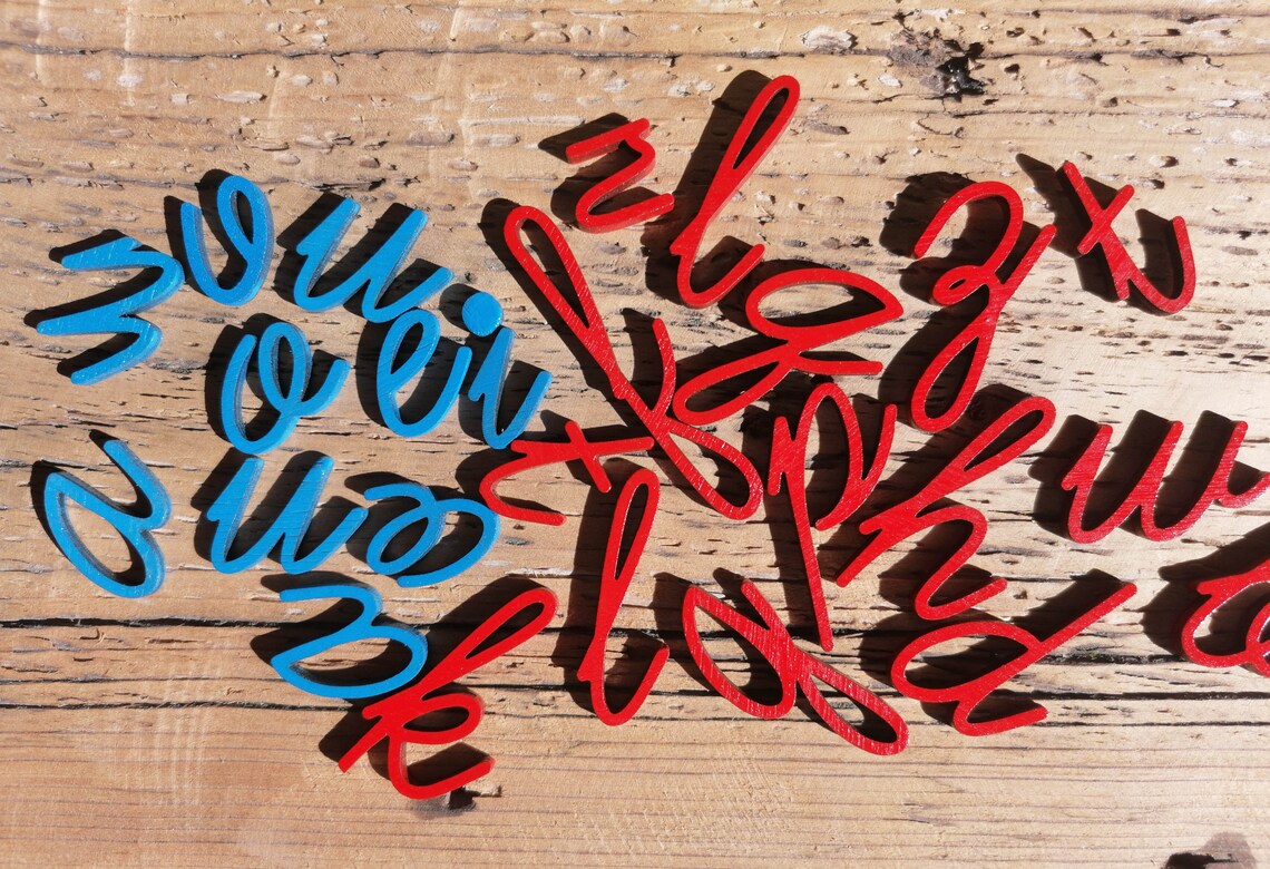 Alphabet, Let's Learn Game, Learn Letters and Writing, Wood Alphabet ...