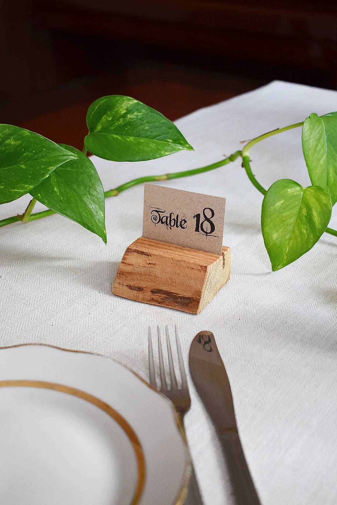 Table Card Holder - Menu Card Holder - Wooden Card Holder - Table ...