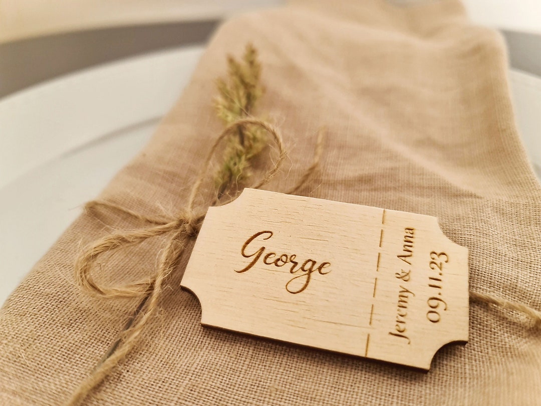 Wedding Name Tag and Personalized Name Cards for Guests. - Etsy