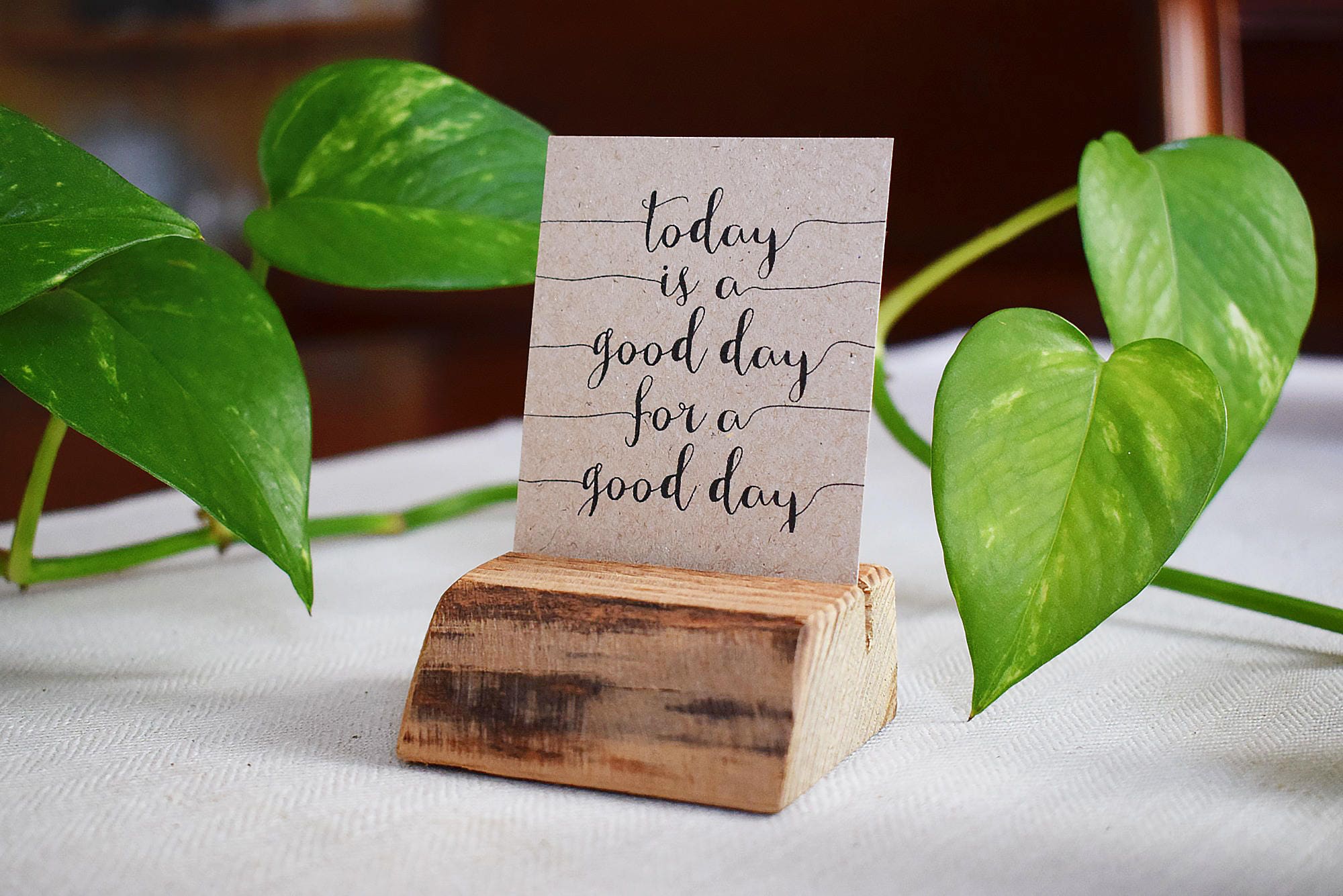 Note Paper Holder Engraved Business Card Holder for Your | Etsy