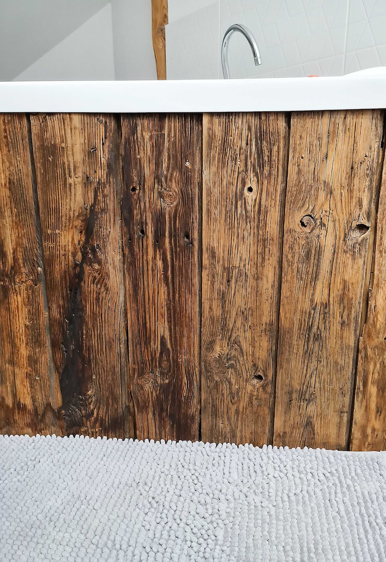 Set of 2 rustic wooden planks reclaimed wood raw wood with | Etsy