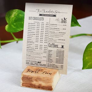 Table Card Holder - Menu Card Holder - Wooden Card Holder - Table ...