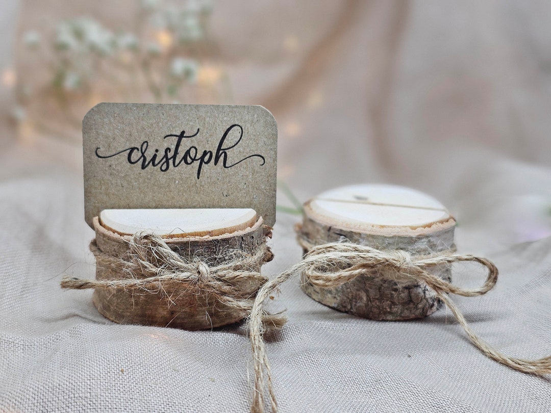 10 PIECES - Wedding Name Card Holder - Rustic Wedding Decor - Name Card ...