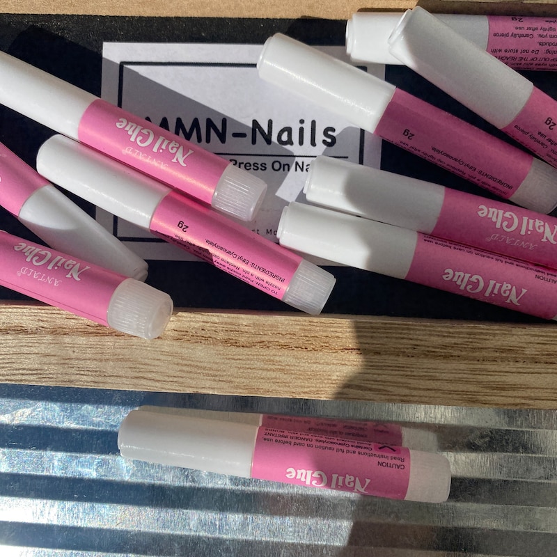 Glue on Acrylic Nails - Etsy