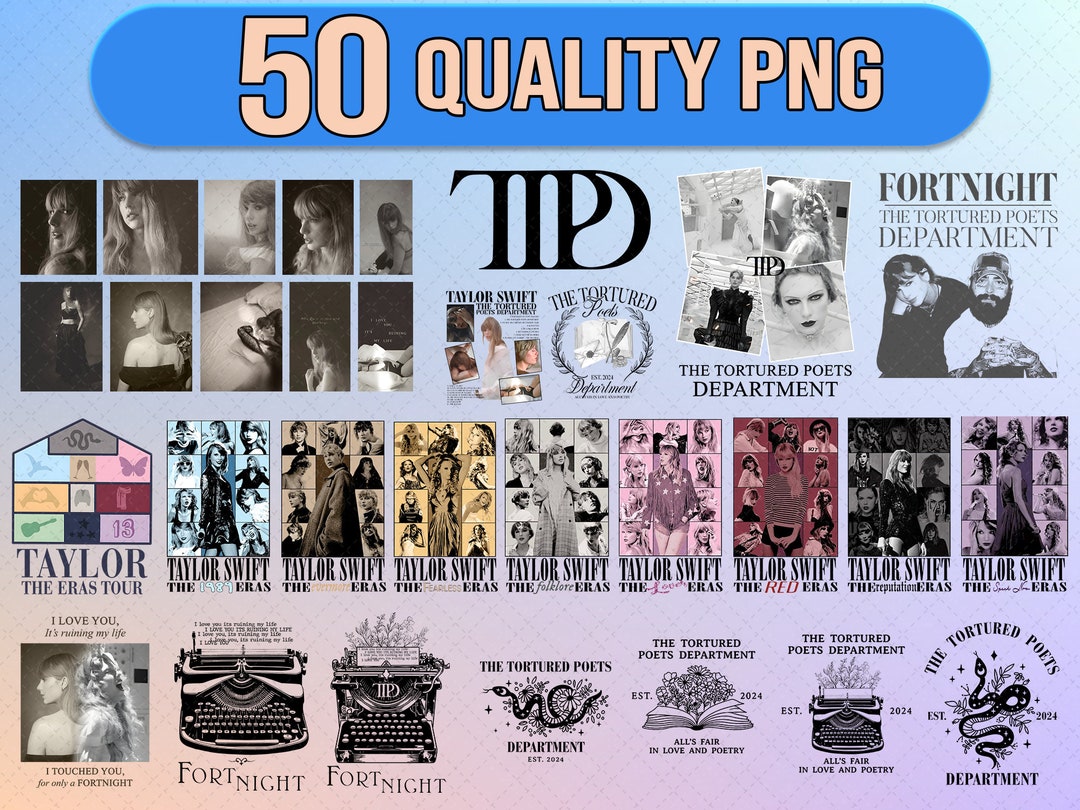 Bundle 50 the Tortured Poets Department Swiftie PNG, Tortured Poets ...