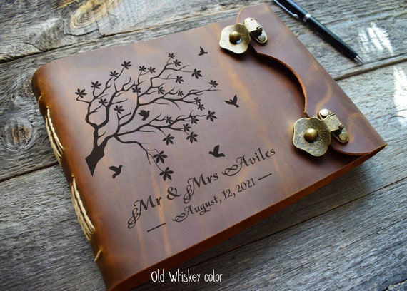 Leather Photo Album/wedding Album/a5-a4 Leather Guest - Etsy