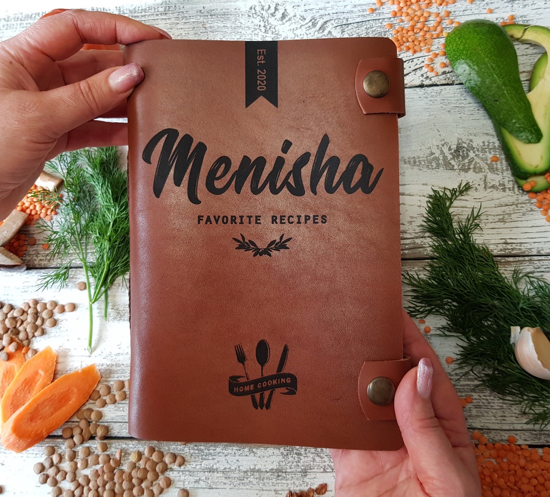 Personalized Cookbook/a5 A4 Leather Recipe Book With - Etsy