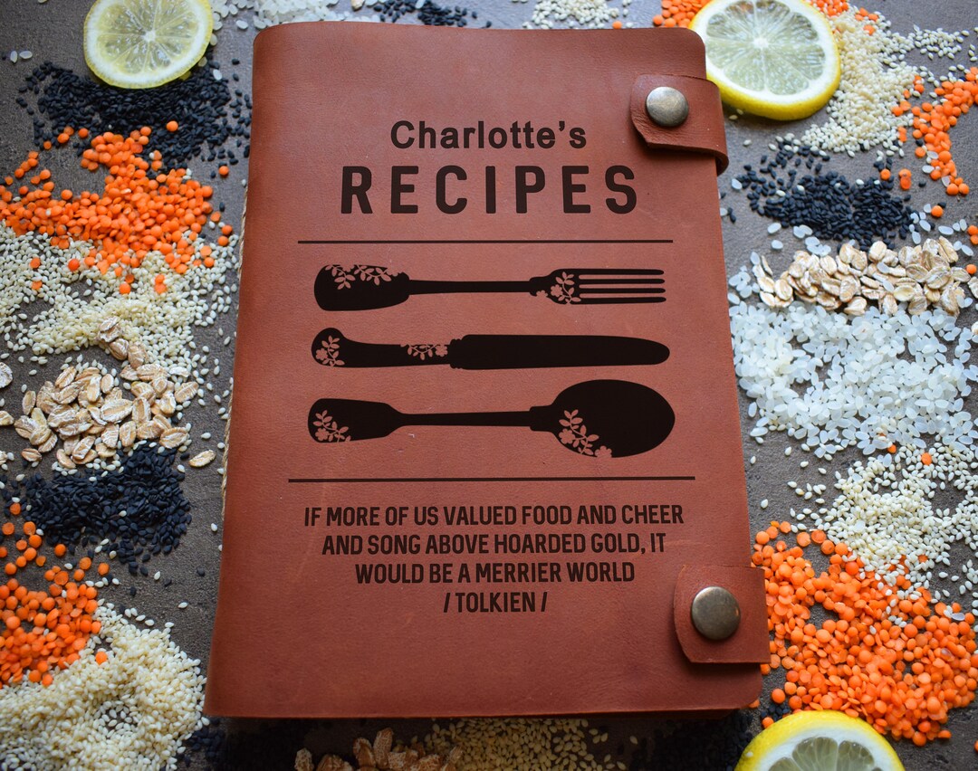 Personalized Cookbook/leather A5 A4 Recipe Book/custom Recipes With ...